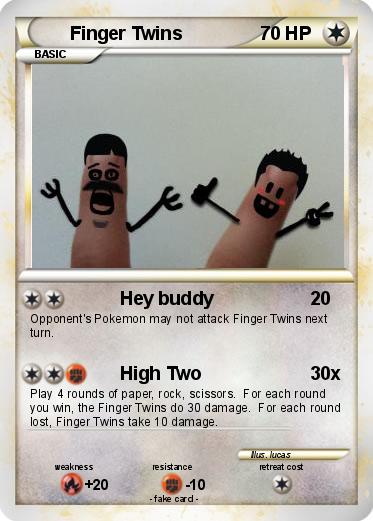 Pokémon Finger Twins - Hey buddy - My Pokemon Card