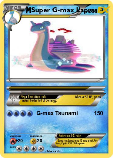 Pokémon Super G max Lapras - G-max Tsunami - My Pokemon Card