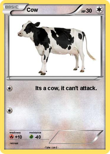 Pokémon Cow 546 546 - Its a cow, it can't attack. - My Pokemon Card
