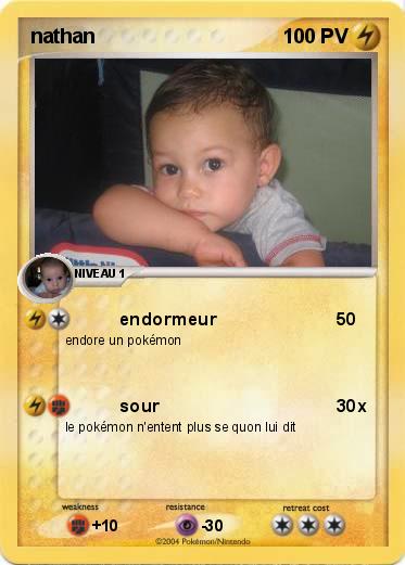 Pokémon nathan 36 36 - endormeur - Ma carte Pokémon