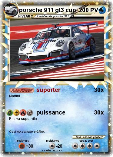 Pokémon porsche 911 gt3 cup - suporter - Ma carte Pokémon
