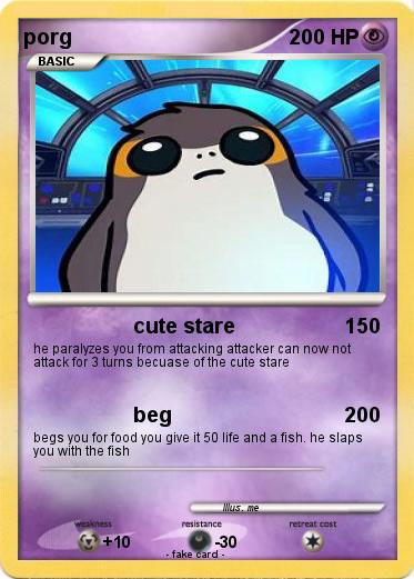 Pokémon porg 64 64 - cute stare - My Pokemon Card