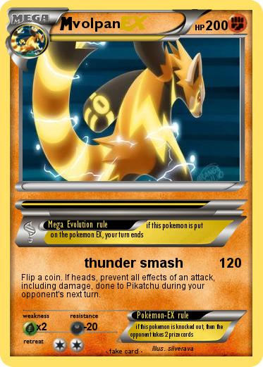 Pokémon volpan 26 26 - thunder smash - My Pokemon Card