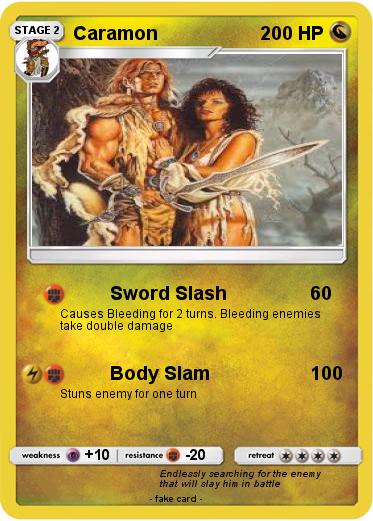 Pokémon Caramon - Sword Slash - My Pokemon Card