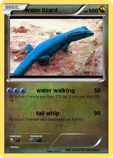 Pokémon water lizard 2 2 - water walking - My Pokemon Card