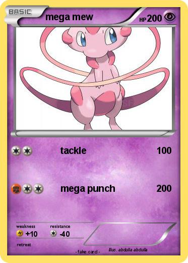 Pokémon mega mew 118 118 - tackle - My Pokemon Card