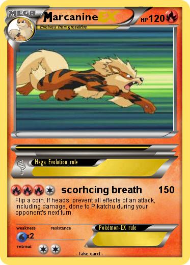 Pokémon arcanine 683 683 - scorhcing breath - My Pokemon Card