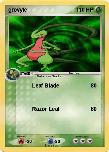Pokémon grovyle 118 118 - Leaf Blade - My Pokemon Card