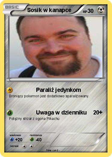 Pokémon Sosik w kanapce - Paraliż jedynkom - My Pokemon Card