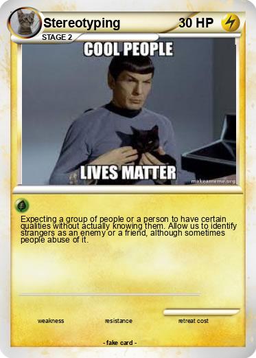 Pokémon Stereotyping - My Pokemon Card