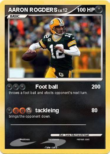 Pokémon AARON ROGDERS - Foot ball - My Pokemon Card