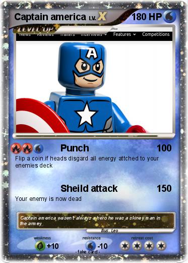Pokémon Captain america 297 297 - Punch - My Pokemon Card