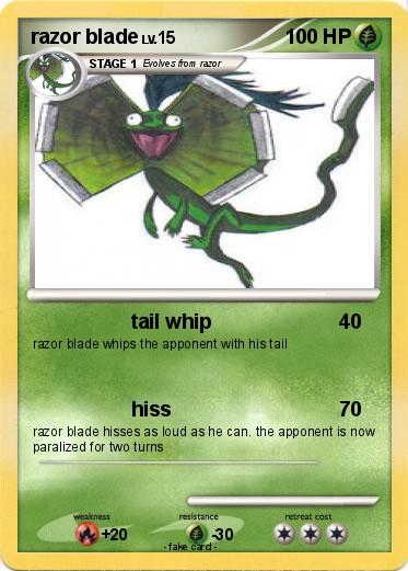 Pokémon razor 89 89 - tail whip - My Pokemon Card