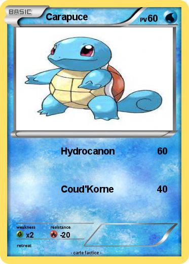 Pokémon Carapuce 211 211 - Hydrocanon - Ma carte Pokémon