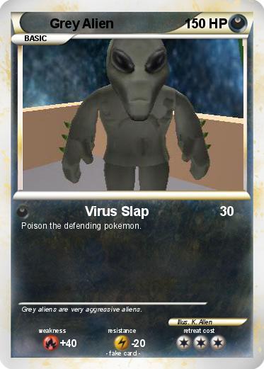 Pokémon Grey Alien 2 2 - Virus Slap - My Pokemon Card