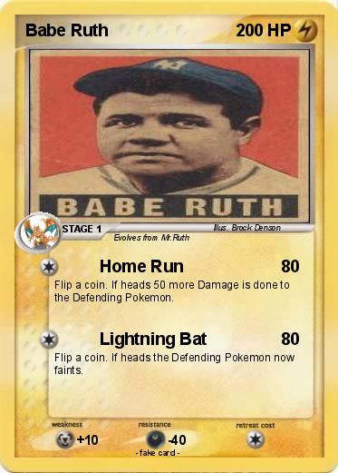 Pokémon Babe Ruth 11 11 - Home Run - My Pokemon Card