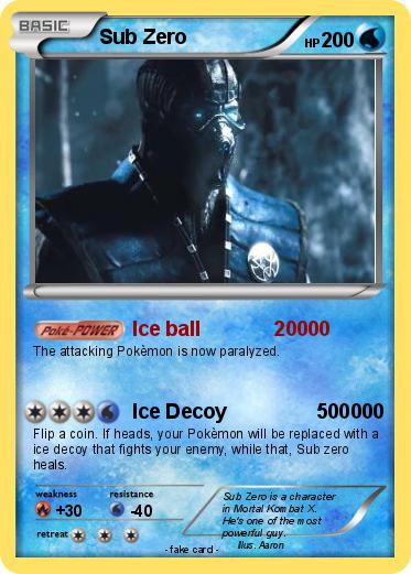 Pokémon Sub Zero 402 402 - Ice ball 20000 - My Pokemon Card
