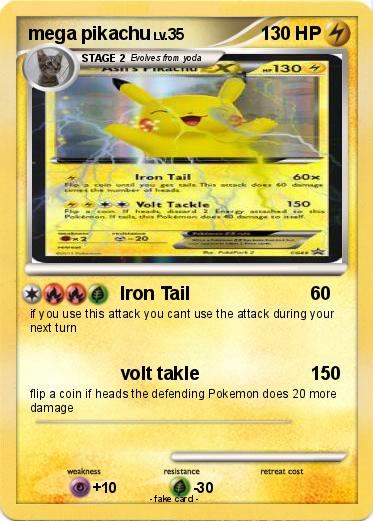 Pokémon mega pikachu 454 454 - Iron Tail - My Pokemon Card