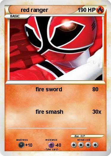Pokémon red ranger 19 19 - fire sword - My Pokemon Card