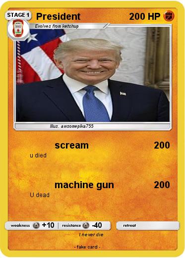 Pokémon President 289 289 - scream - My Pokemon Card