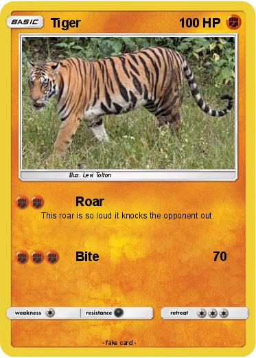 Pokémon Tiger 1292 1292 - Roar - My Pokemon Card