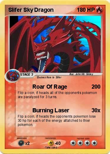Pokémon Slifer Sky Dragon 2 2 - Roar Of Rage - My Pokemon Card