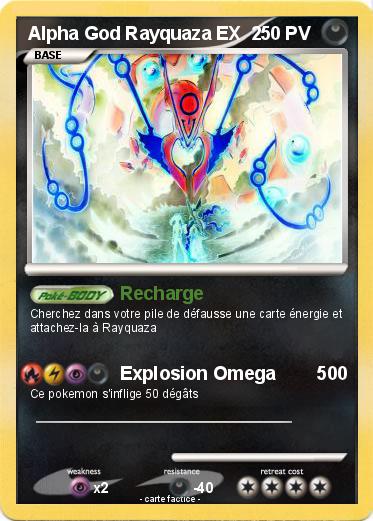 Pokémon Alpha God Rayquaza EX 2 2 - Recharge - Ma carte Pokémon