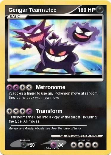 Pokémon Gengar Team - Metronome - My Pokemon Card