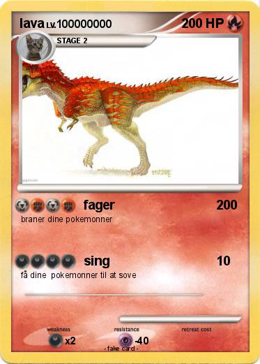 Pokémon lava 433 433 - fager - My Pokemon Card