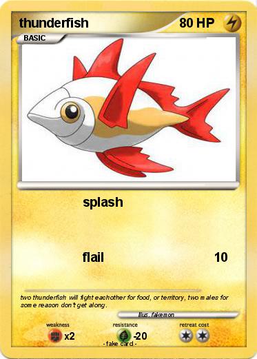 Pokémon thunderfish 3 3 - splash - My Pokemon Card