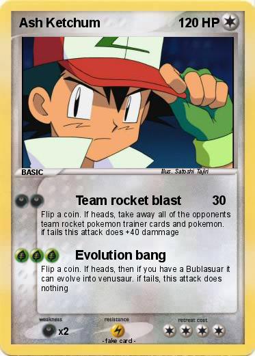Pokémon Ash Ketchum 308 308 - Team rocket blast - My Pokemon Card
