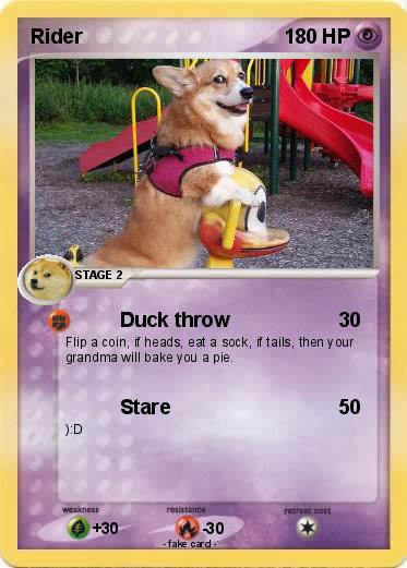 Pokémon Rider 75 75 - Duck throw - My Pokemon Card