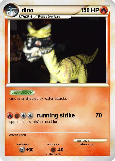 Pokémon dino 779 779 - running strike - My Pokemon Card