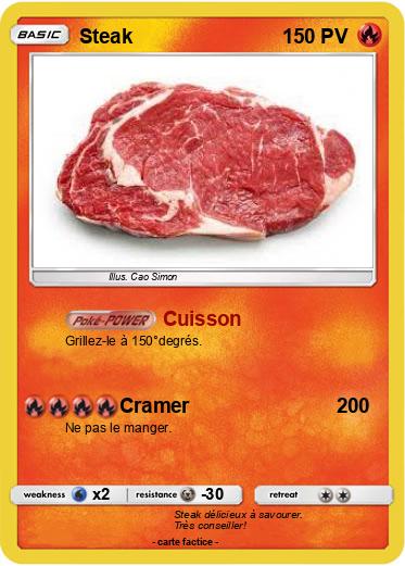 Pokémon Steak 58 58 - Cuisson - Ma carte Pokémon