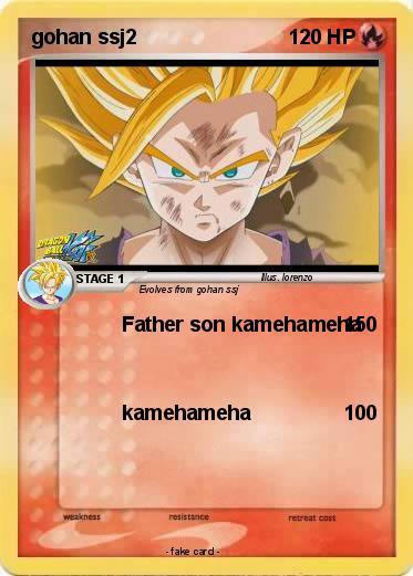 Pokémon gohan ssj2 87 87 - Father son kamehameha - My Pokemon Card