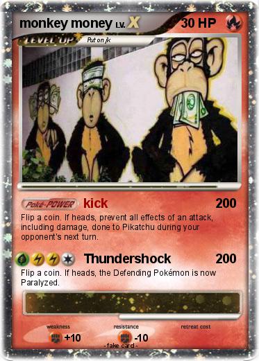 Pokémon monkey money - kick - My Pokemon Card