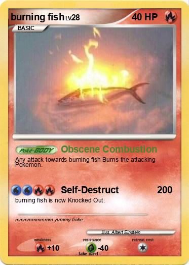 Pokémon burning fish - Obscene Combustion - My Pokemon Card
