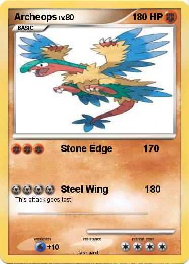 Pokémon Archeops 11 11 - Stone Edge 170 - My Pokemon Card