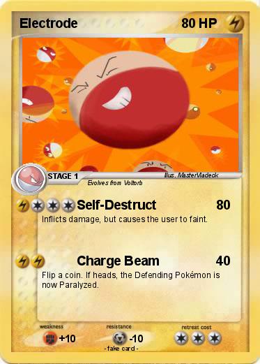 Pokémon Electrode 136 136 - Self-Destruct - My Pokemon Card