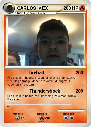 Pokémon carlos EX 6 6 - fireball - My Pokemon Card
