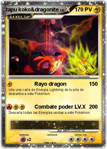 Pokémon tapu koko dragonite - Rayo dragon - Mi carta pokémon