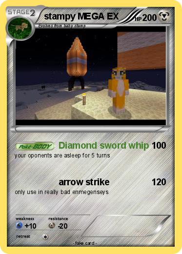 Pokémon stampy MEGA EX - Diamond sword whip - My Pokemon Card