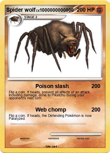 Pokémon Spider wolf 1 1 - Poison slash - My Pokemon Card
