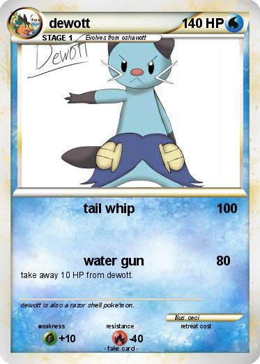 Pokémon dewott 361 361 - tail whip - My Pokemon Card