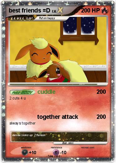 Pokémon best friends D - cuddle - My Pokemon Card