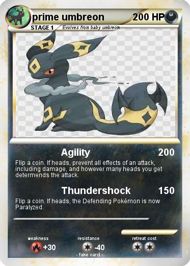 Pokémon prime umbreon 1 1 - Agility - My Pokemon Card