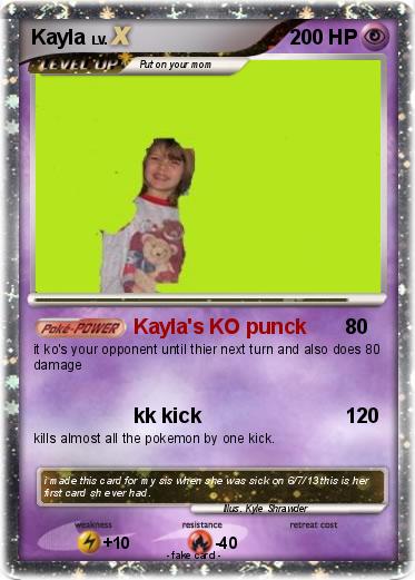 Pokémon Kayla 80 80 - Kayla's KO punck - My Pokemon Card