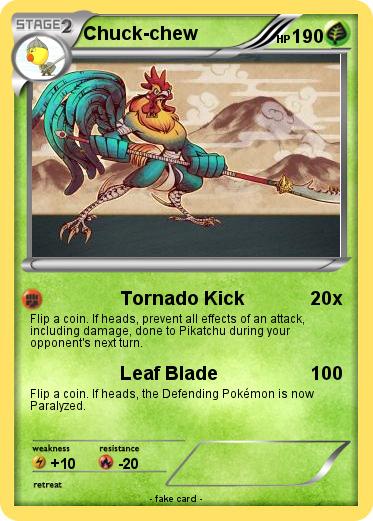 Pokémon Chuck chew - Tornado Kick - My Pokemon Card