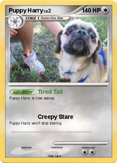Pokémon Puppy Harry - Tired Tail - My Pokemon Card