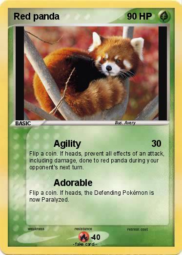 Pokémon Red panda 109 109 - Agility - My Pokemon Card